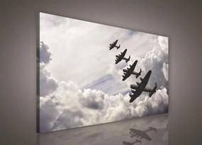 Obraz na plátně letadla v oblacích 75 x 100 cm