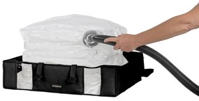 Černý úložný box na oblečení pod postel Compactor XXL Black Edition 3D, 145 l