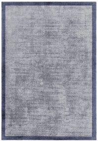 Černý  koberec Ife Border Charcoal Silver Rozměry: 200x200 cm