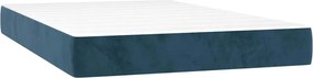 Box spring postel s matrací tmavě modrá 120 x 200 cm samet 3144673