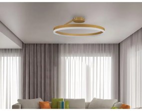 LED Stmívatelný přisazený lustr LED/40W/230V 3000-6500K zlatá + dálkové ovládání
