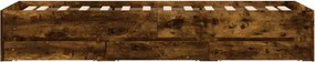 Rám postele se zásuvkami kouřový dub 100 x 200 cm kompozit 3207291