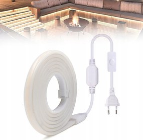 Led pásek Neon Cob 220V 10 m 6500K Bílý Neutrální Voděodolný IP65 12 mm