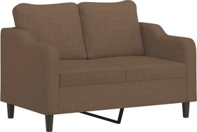2místná pohovka s polštáři hnědá 120 cm textil 3200840
