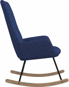 Houpací křeslo modré textil 341257