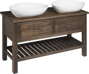 Sapho Sapho, BRAND umyvadlová skříňka 130x73x50cm, mořený smrk, BA131S