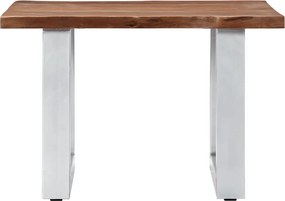 Konferenční stolek s živou hranou 60x60x40 cm masivní akácie 247826