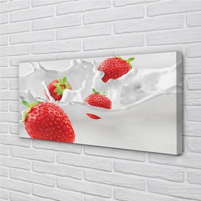 Obrazy na plátně jahodové mléko 120x60 cm