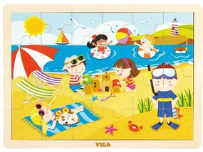 Dětské dřevěné puzzle Viga Léto Barva: multicolor