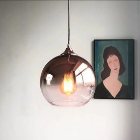 Toolight - Závěsné svítidlo E27 60W APP313-1CP, růžová-zlatá, OSW-00345