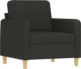 Křeslo s podnožkou černé 60 cm textil 3201188
