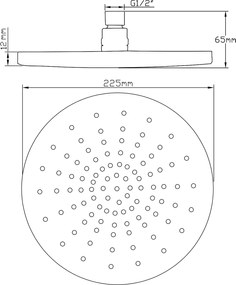 Sapho 1203-02 hlavová sprcha Ř 23 cm chrom