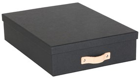 Úložná krabice na dokumenty OSKAR ze 100% recyklovatelného papíru, černá
