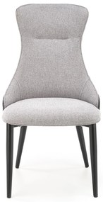 Jídelní židle Kalar (světle šedá + černá). 1028066