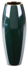 Váza AMORA2 06 tmavě zelená / zlatá