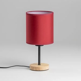 Brilagi - Stolní lampa NUBILA WOOD 1xE27/25W/230V dub/pompejská červená