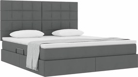 Postel s úložným prostorem a matrací Tmavě šedá 160 x 200 cm 3371791