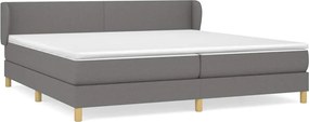 Box spring postel s matrací tmavě šedá 200x200 cm textil 3126670