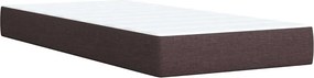 Box spring postel s matrací tmavě hnědá 90x200 cm textil 3290374