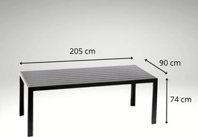 Vikio Zahradní set 205x90 pro 6 osob DT254 antracit