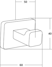 Mexen příslušenství, ASIS držák na ručníky, 1-háček, zlatá, 7017635-50