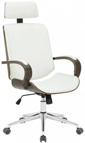 Kancelářská Židle Dayton ~ dřevo šedé - Bílá