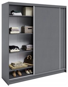 Šatní skříň DENVE 200x218x60,3 cm šedá