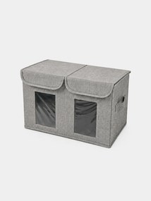 Sinsay - Skládací úložný box s okénky a víkem - šedá