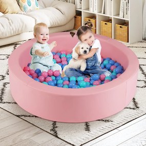 Costway Φ105Dětská míčová jáma s200Ocean balls a omyvatelný potah z umělé kůže