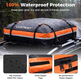 Costway 600 L střešní box na auto s protiskluzovou podložkou a 6