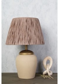 Stolní lampa RAMZES 1xE27/40W/230V krémová/hnědá