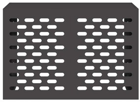 vidaXL Ochrana klimatizace Černá 90 x 40 x 60 cm Ocel