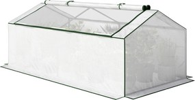 Outsunny fóliový skleník s PE sítí — mrazuvzdorný mini skleník pro balkon a zahradu, 180 × 90 × 70 cm | Aosom