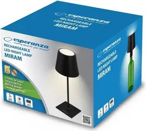 Esperanza ELD119K černá / LED stolní lampa / 3W / 200lm / 4000K / 3 re