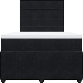 Box spring postel s matrací černá 120 x 190 cm samet 3294588