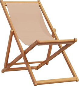 Skládací židle 2 ks, taupe látka a masivní dřevo 3214499
