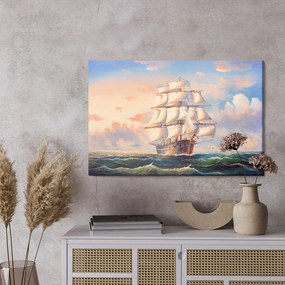 Obraz Plachetnice V Moři Nedostatek Nedostatek Přírodní plátno 90x60