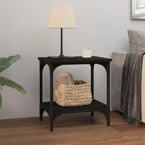 Odkládací stolek černý 40 x 30 x 42 cm kompozitní dřevo