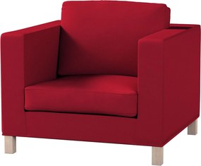 Potah na křesko IKEA Karlanda, krátký barva červená látka pletený vzor