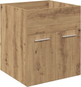 Umyvadlová skříňka s vestavěným umyvadlem a baterie dub artisan 3328906