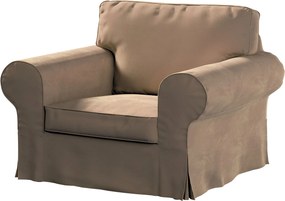 Potah na křeslo IKEA Ektorp barva béžová látka lesklé, sametová