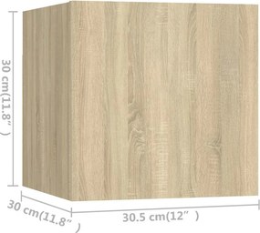 4dílný set TV skříněk dub sonoma kompozitní dřevo 3079049