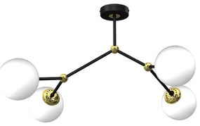 Stropní svítidlo Joy, 4x bílé skleněné stínítko, b/g
