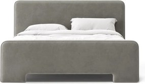 Šedá čalouněná dvoulůžková postel s roštem 140x200 cm Eda – Micadoni