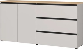 Šedobéžová/ve světle přírodní barvě komoda 180x91x41 cm Cormano – Germania
