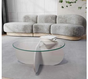Designový konferenční stolek Jameela 75 cm bílý
