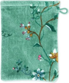 Pip Studio ručníky z bavlněného froté Les Fleurs, zelené (Luxusní ručníky z bavlněného froté v designu Les Fleurs v zelené barvě)