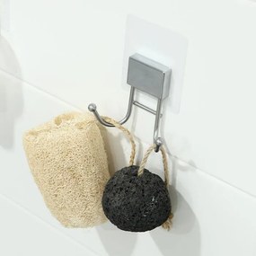 Dvojitý samolepicí háček Compactor Bestlock Magic systém bez vrtání, chrom, nosnost až 3kg