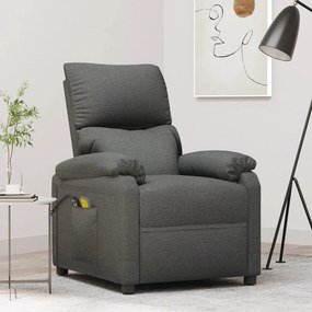 Elektrické masážní křeslo tmavě šedé textil 3073828