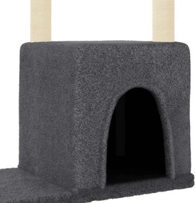 Škrabadlo pro kočky se sisalovými sloupky tmavě šedé 97,5 cm 172051